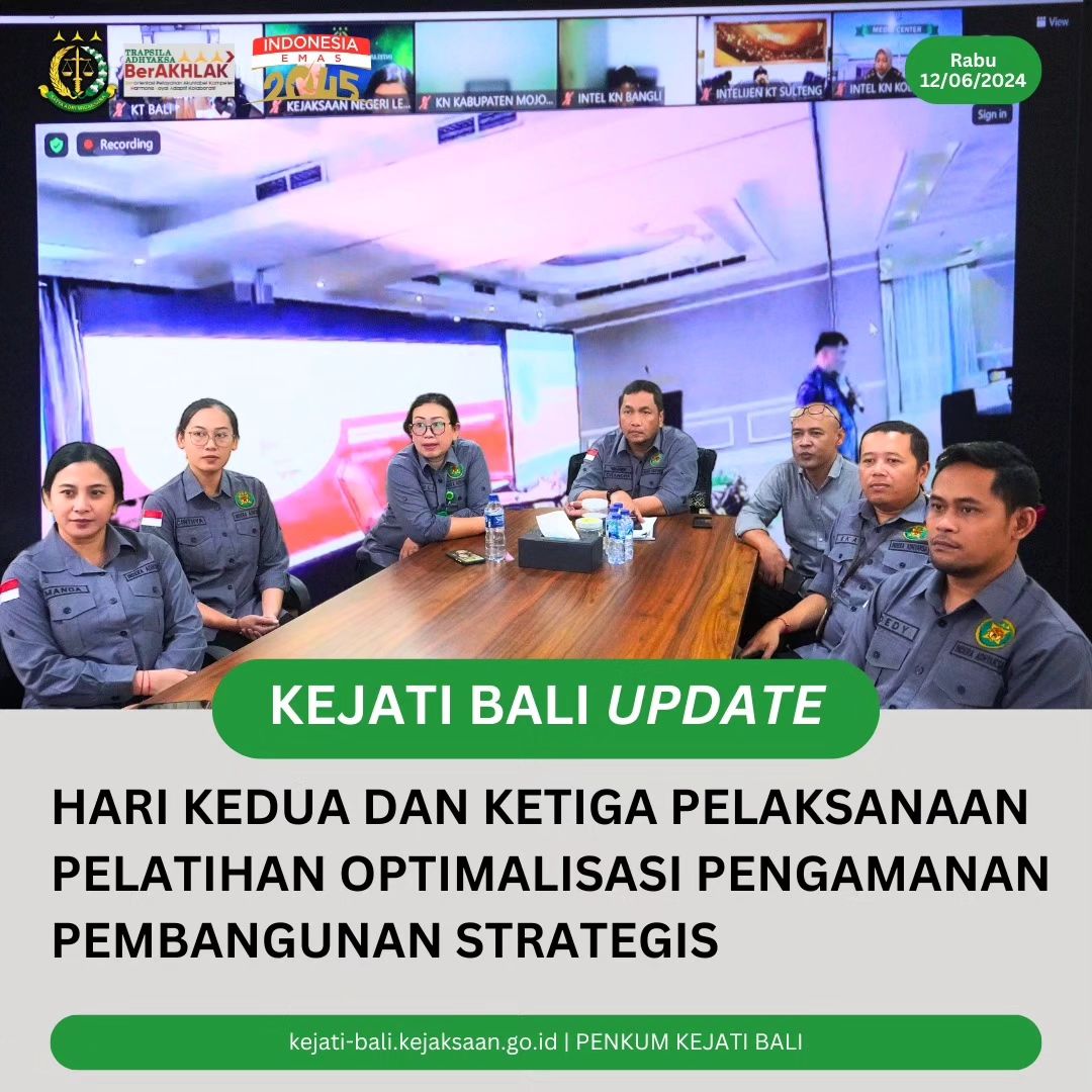 Hari Kedua dan Ketiga Pelaksanaan Pelatihan Optimalisasi Pengamanan Pembangunan Strategis ...
