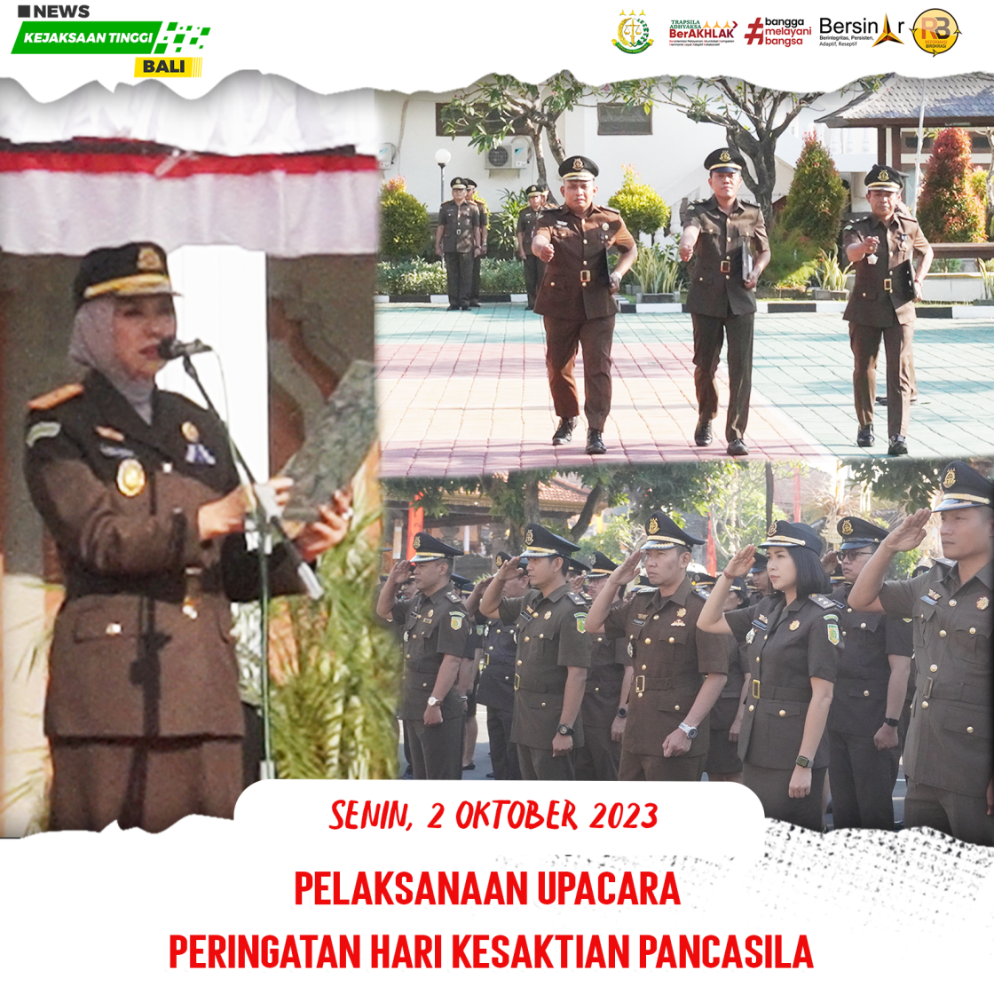 Pelaksanaan Upacara Peringatan Hari Kesaktian Pancasila | kejati-bali.kejaksaan.go.id