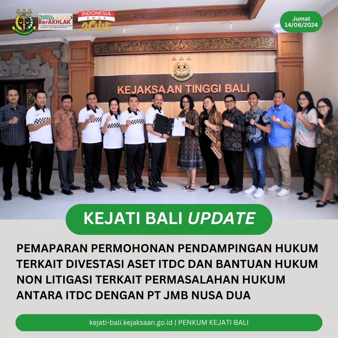 Pemaparan Permohonan Pendampingan Hukum Terkait Divestasi Aset ITDC dan ...