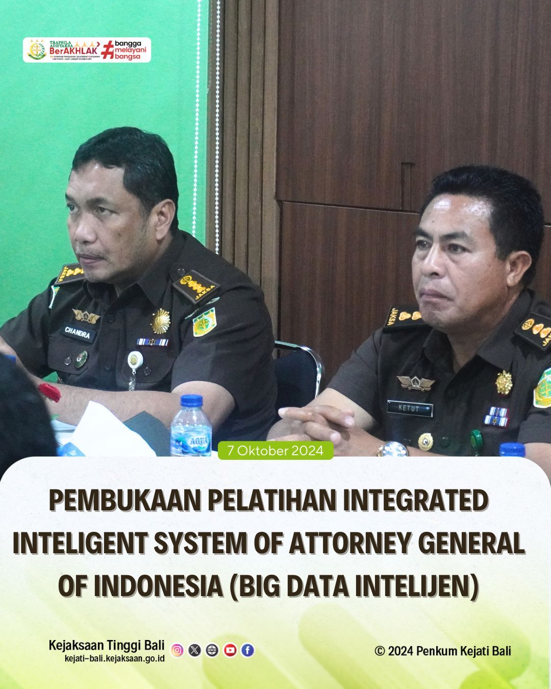 Pembukaan Pelatihan Integrated Inteligent System of Attorney General of ...