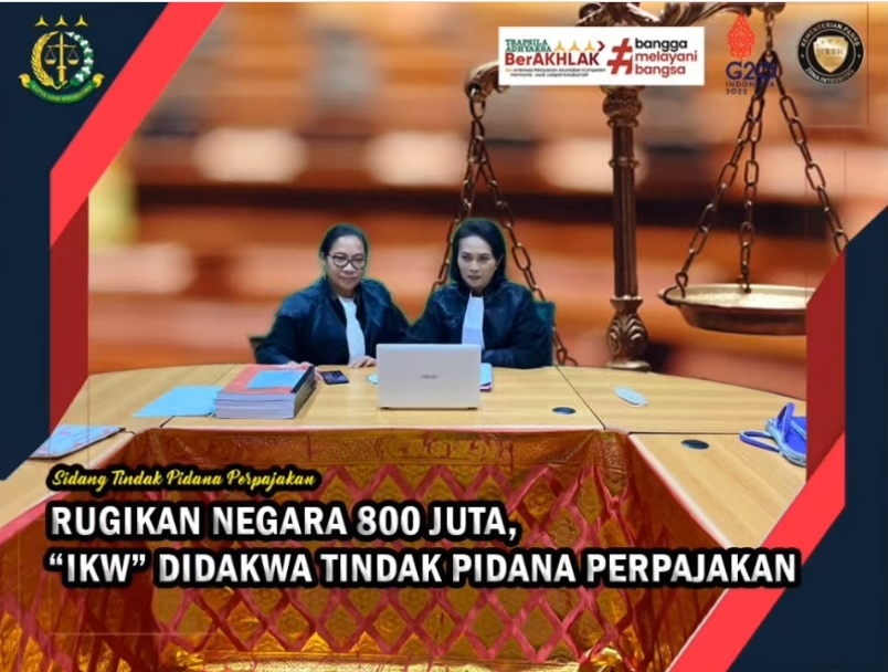 Rugikan Negara 800 Juta, “IKW” Didakwa Melanggar UU Perpajakan | kejati-bali.kejaksaan.go.id