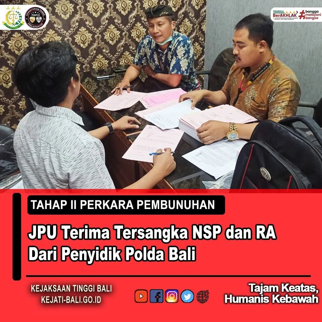 Tahap II Perkara Pembunuhan : JPU Terima Tersangka NSP dan RA dari ...